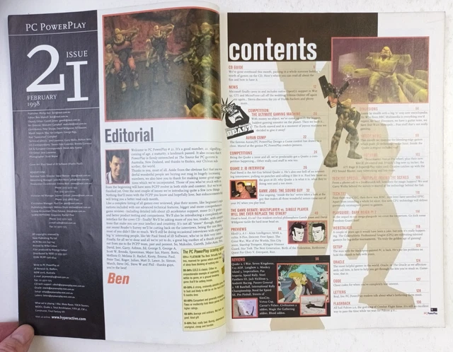 PC POWERPLAY #21 February 1998 No Cd. Quake 2 Seven Kingdoms Monkey ...
