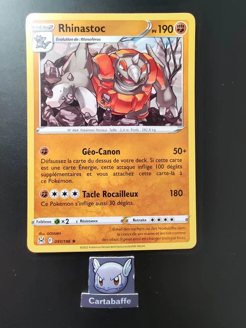 Carte PokÉmon Rhinastoc 091196 Rare Eb11 Origine Perdue Neuf Eur 185 Picclick It