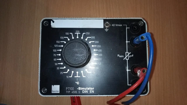BURSTER PT100-SIMULATOR 4506 S mit mehreren Pt100 + umfangreichem Pt100 ...
