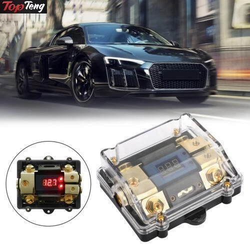 LED DISPLAY 2X4GA OUT Distribution Block Fuse Holder for Car Audio ...