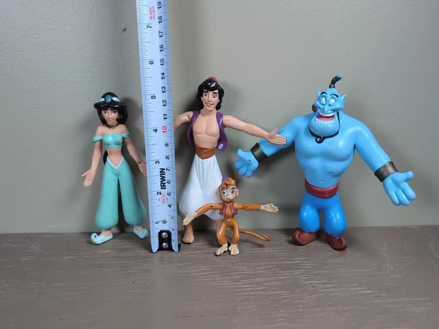 VINTAGE DISNEY ALADDIN PAX Bendable PVC Poseable Action Figures Lot $29 ...