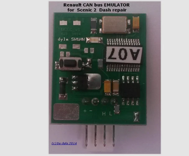 RENAULT CAN BUS EMULATOR for SCENIC 2 dash Instrument cluster repair (L ...