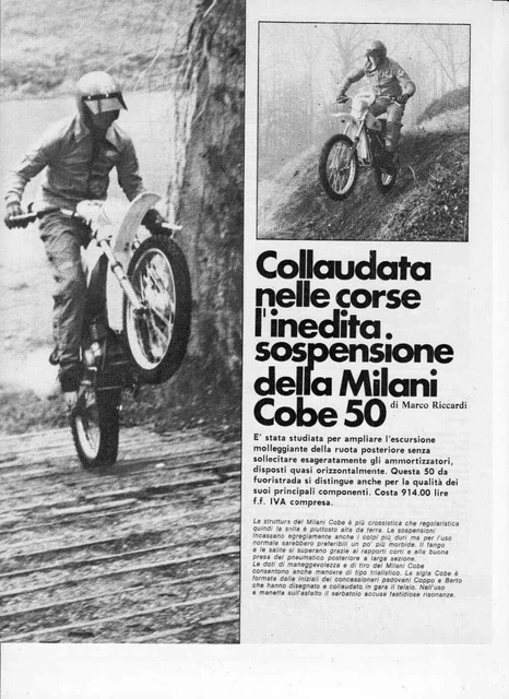 ADVERTISING PUBBLICITÀ-MOTO MILANI COBE 50 1978 -MOTOITALIANE ENDURO ...