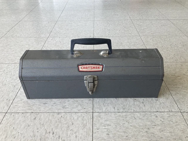 VINTAGE “CRAFTSMAN” GRAY Colored Cantilever Tool Box. . Approximately ...