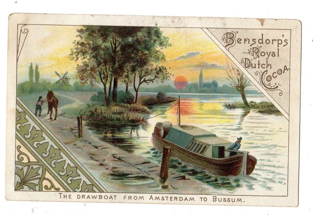 BENSDORP'S ROYAL DUTCH Cocoa*Drawboat Amsterdam To Bussum*Victorian ...
