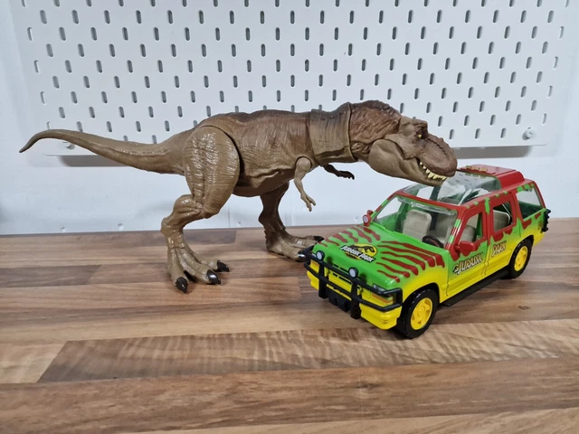 JURASSIC PARK LEGACY Collection Tyrannosaurus Rex Escape Ford Explorer ...