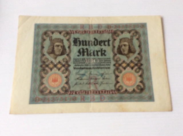 100 MARKS DEUTCHLAND Berlin, 1920 Germany-German Banknote ...
