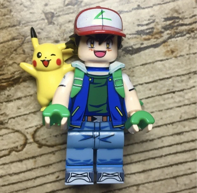 CUSTOM POKÉMON ASH Ketchum Minifigure and Pikachu £9.25 - PicClick UK