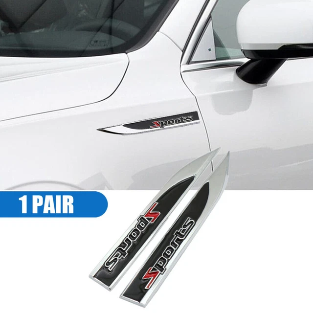 3D SPORTS LOGO Car Metal Emblem Badge Sticker Side Fender Decal Trim ...