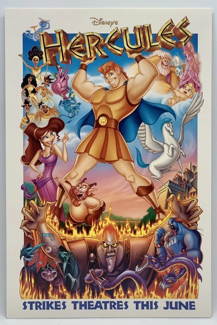 DISNEY WORLD HERCULES Movie Poster #35 Sneak Preview Postcard New ...