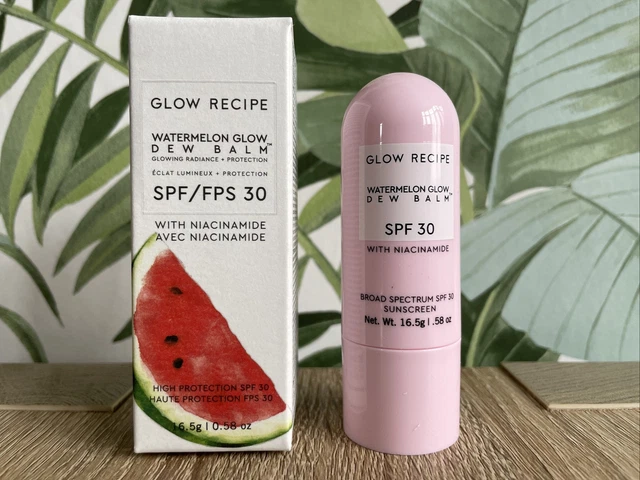 GLOW RECIPE WATERMELON Glow Dew Balm SPF 30 with Naicinamide Sunscreen ...
