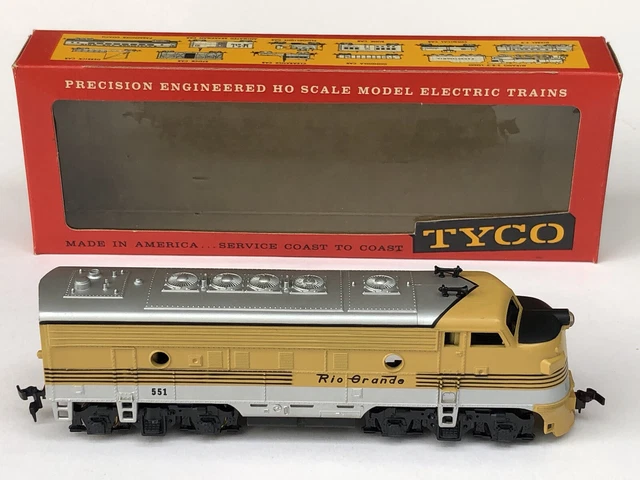 SUPERBE ANCIENNE LOCOMOTIVE TRAIN HO TYCO Rio Grande Diesel F9 Boite en ...
