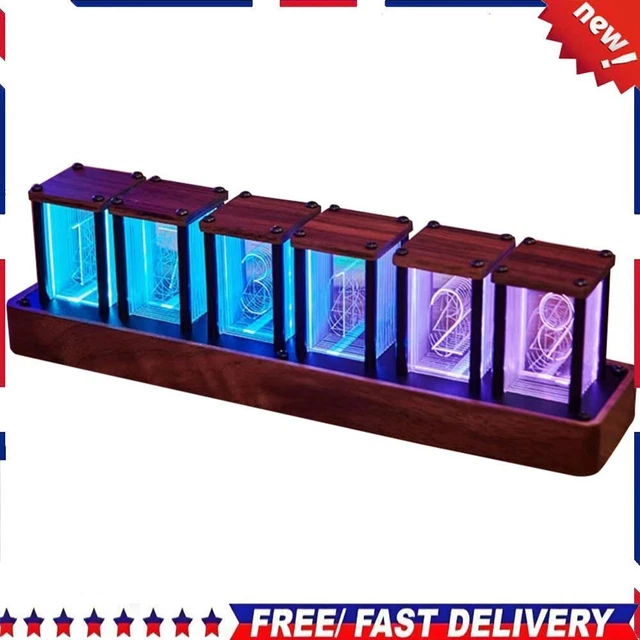 RGB ELECTRONIC DESKTOP Clock Full Color Ambient Light Ornament Colorful ...