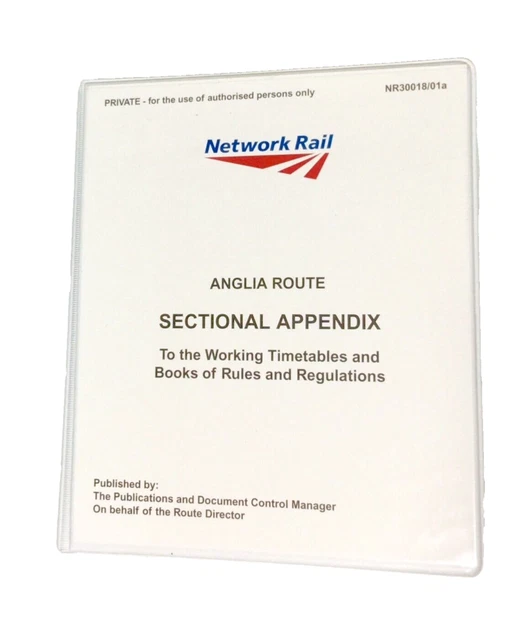 NETWORK RAIL ANGLIA Route Sectional Appendix £7.00 - PicClick UK