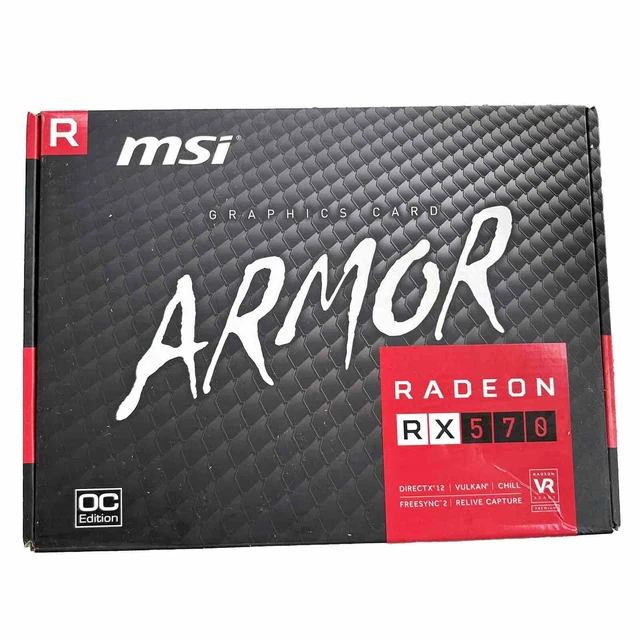 MSI AMD RADEON RX 570 8GB GDDR5 Graphics Card * No Reserve Price * $43. ...