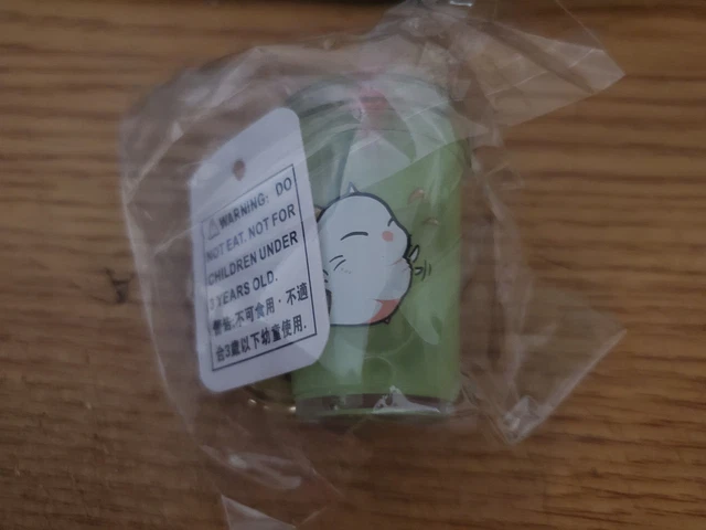 GONG CHA X Final Fantasy XIV Collab Green Moogle Boba Keychain FF14 ...