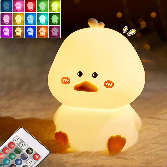 LED CUTE BEAN Duck Night Light With Touch Sensor Rechargeable Table ...