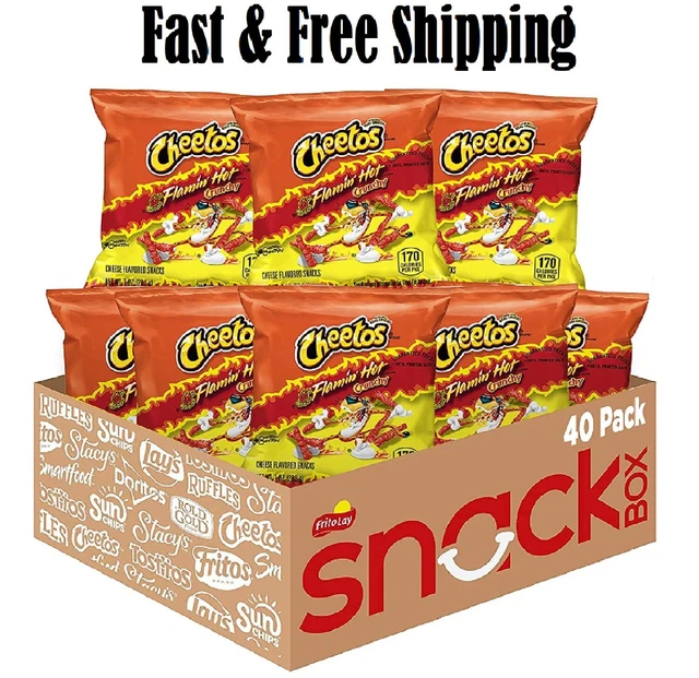 Cheetos Crunchy Flamin Hot Cheese Flavored Snacks 40 Count Pack Of 1
