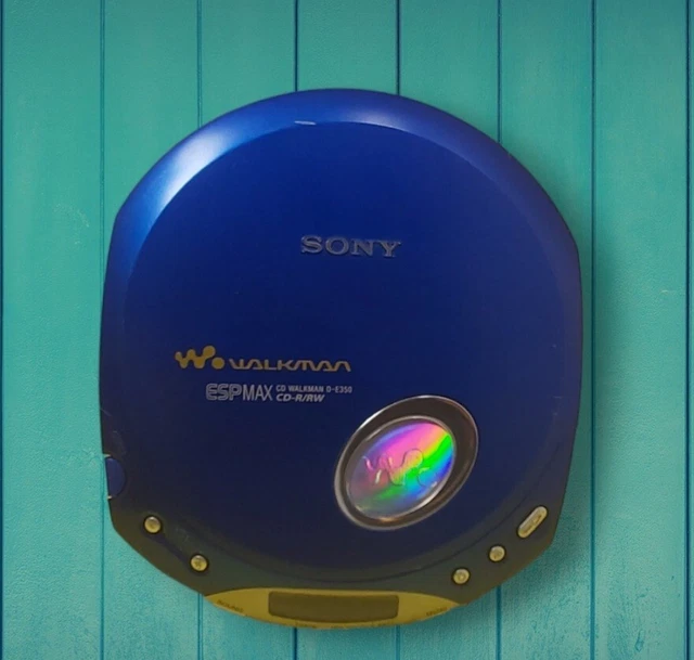 SONY CD WALKMAN ESP Max D-E350 Blue Portable CD Player Tested & Works ...