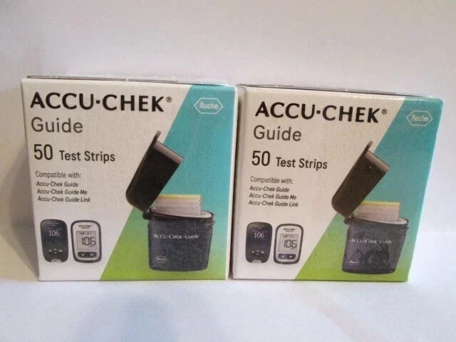 100 TEST STRIPS Accu- Chek Guide EXP 12/2025+ , FREE SHIPPING $38.29 ...