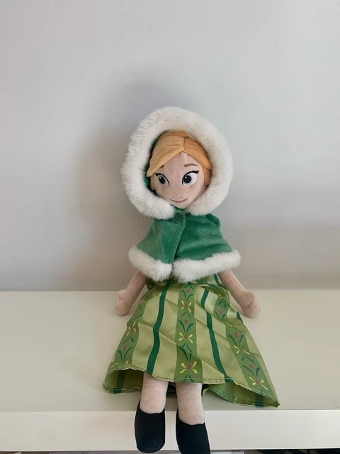DISNEY STORE FROZEN Anna Doll Princess Christmas Soft Plush Toy Doll 22 ...