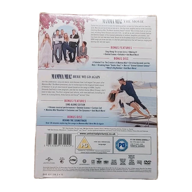 MAMMA MIA / Mamma Mia - Here We Go Again DVD [2018] New. Fast Despatch ...