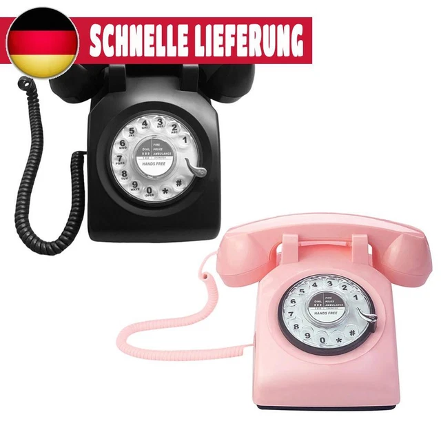 TELEFON MIT WÄHLSCHEIBE 1960er-Jahre Retro-Altes Telefon dekoratives ...