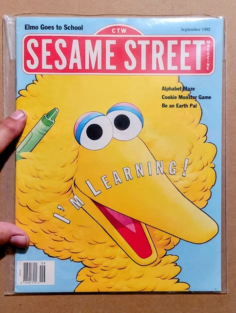 SESAME STREET MAGAZINE Sept 1992 BIG BIRD I'm Learning Elmo Goes To ...
