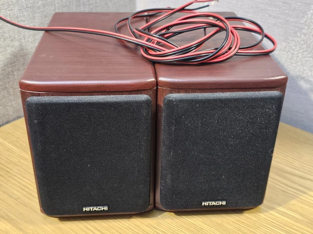 PAIR OF WOOD Effect Hitachi AX-M910 6’’ Speakers - Tested & Working £29 ...