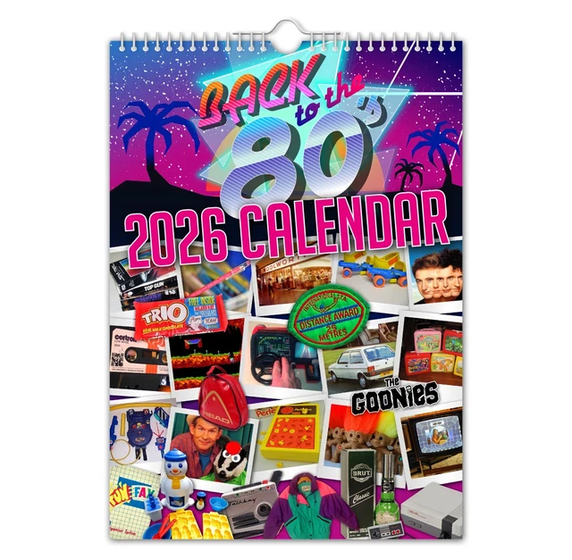 2026 CALENDAR - Back to the 80’s – Back to the past / Nostalgic £14.95 ...