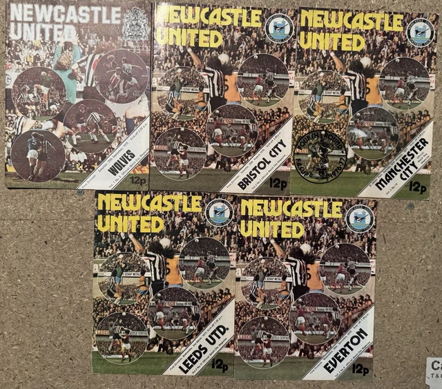 17 X NEWCASTLE United 1976/77 Home Programme Bundle, Excellent ...