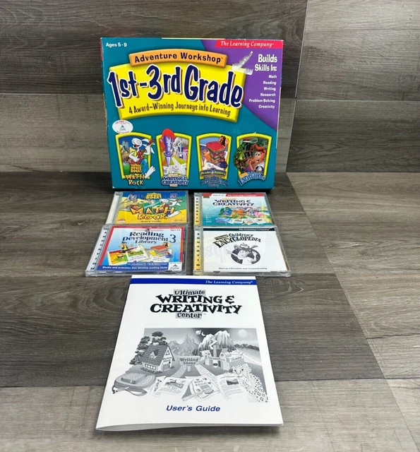 ADVENTURE WORKSHOP 1ST-3RD Grade The Learning Company 4 Disc CD Rom $24 ...