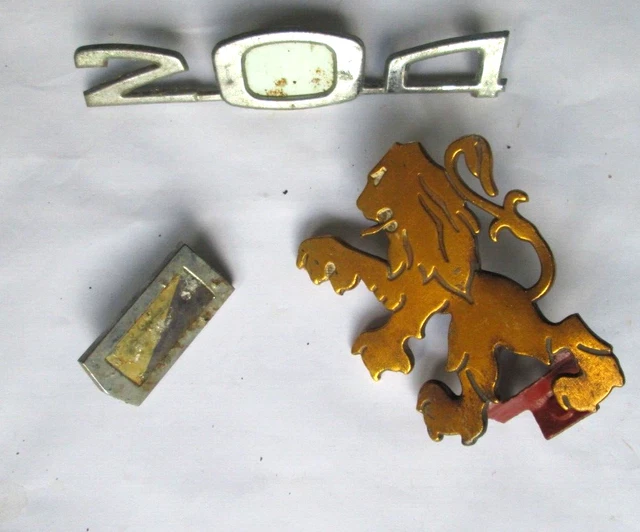 LOT D'ORIGINE PEUGEOT 204 LOGO Sigle emblème monogramme ancien vintage ...