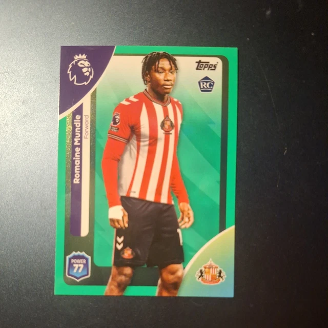 TOPPS 2026 PREMIER League Card Romaine Mundle, Sunderland Blue Parallel ...
