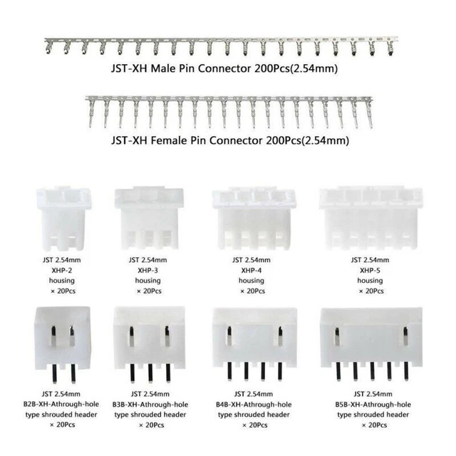 CÂBLAGE FIABLE AVEC kit compatible sertissage JST XH et 560 pièces micro mini EUR 22,73 ...