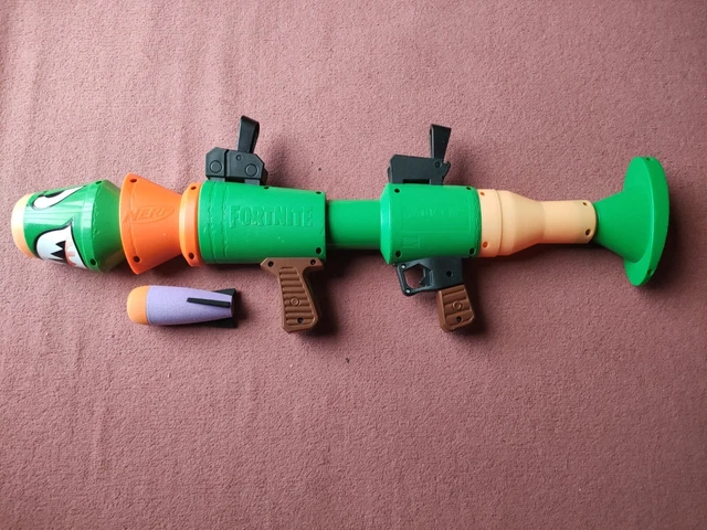 NERF FORTNITE RL Rocket Launcher Blaster with 2 Missiles Rocket Ammo ...
