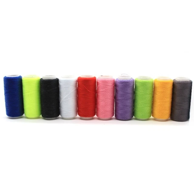 PACK DE 10 fils à coudre multicolores durables bobine de 200 yards pour ...