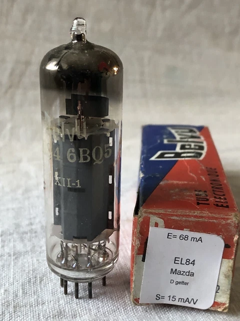 EL84 6BQ5 MAZDA D Getter measured Vacuum Tube, lampe, Röhre, Valve. NOS NIB EUR 49,90 - PicClick FR