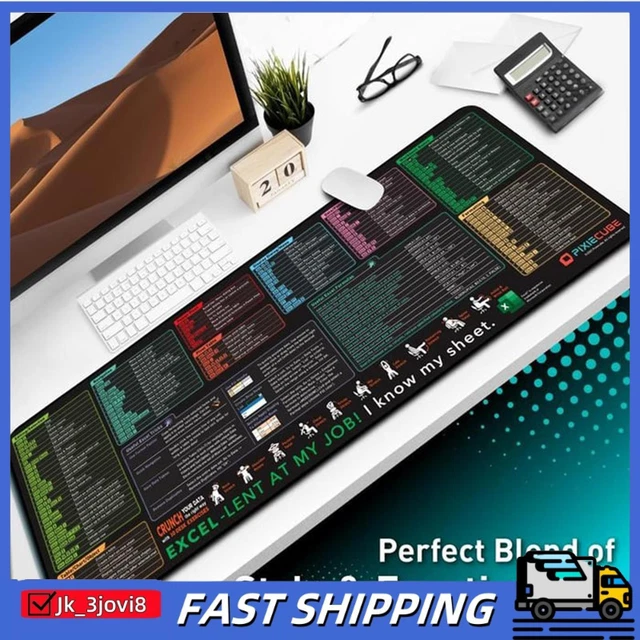 2025 EXCEL CHEAT Sheet Desk Mat, Excel Shortcuts Mouse Pad,Shortcuts ...