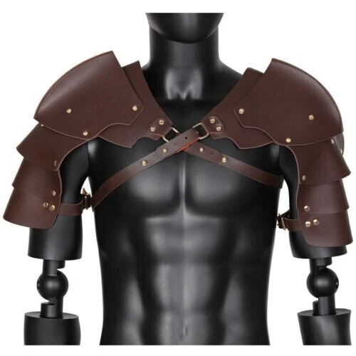 MEDIEVAL RIVET LEATHER Shoulder Armor Gladiator Samurai Gothic Cosplay ...