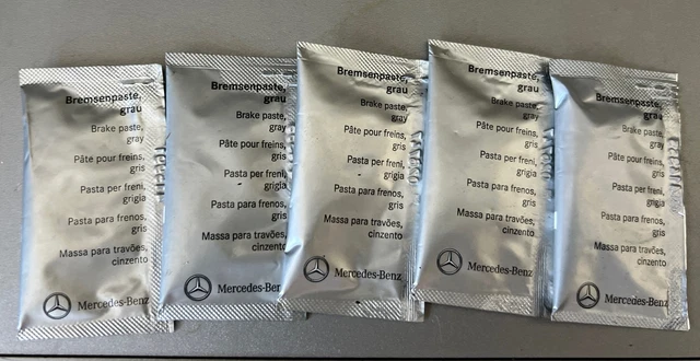 NEU ORIGINAL MERCEDES-BENZ grau Bremspaste Beutel Pack x5 A001989945109 ...
