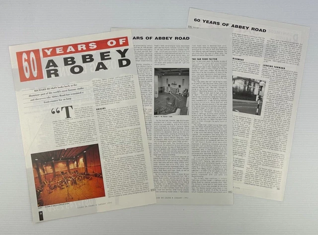 60 YEARS OF Abbey Road - 3 Page Magazine Article Clipping - 1990's EUR ...