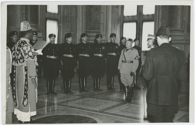 LE DULCE BENITO Mussolini reçoit Abba Jobir, sultan de Gimma. Fascisme ...
