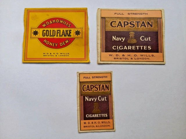 CIGARETTES - GOLD Flake & Capstan Navy Cut - Empty Cig Packet Fronts ...