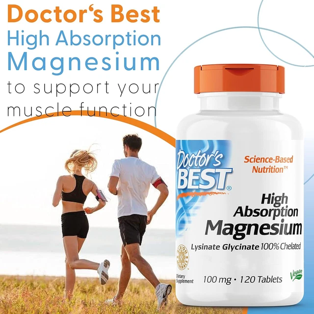 DOCTORS BEST, HIGH Absorption Magnesium, 100% chelated with TRAACS ...