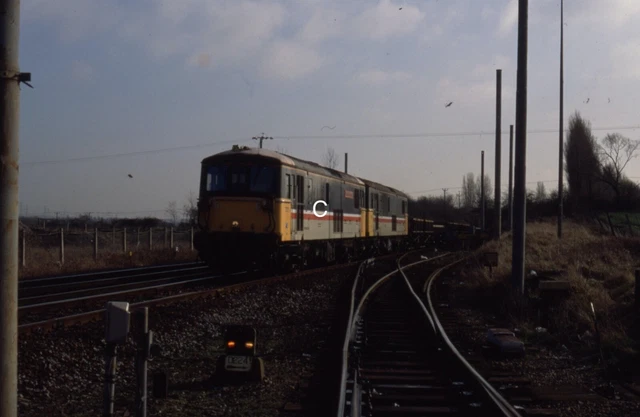 35MM SLIDE BRITISH Railway Br Diesel Class 73 - 73117 & 132 At Hoo Jct ...