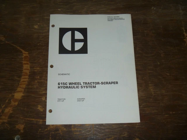 CATERPILLAR 615C RADTRAKTOR Schaber Hydraulik Schema Diagramm Handbuch ...