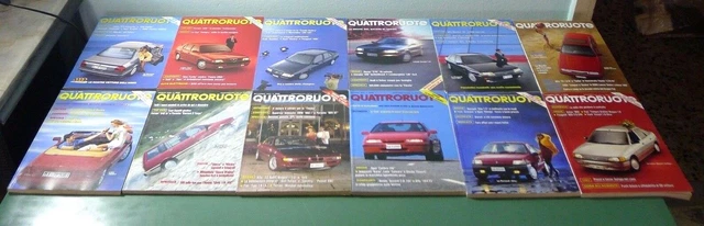 RIVISTA QUATTRORUOTE 1990 Annata Completa Automobilismo Auto D'epoca ...