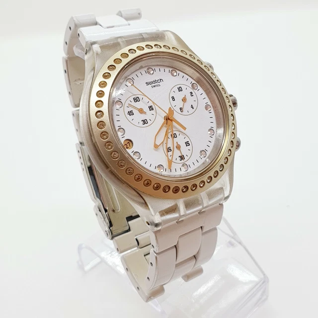 OROLOGIO SWATCH IRONY Diaphane Cronografo Data, Rari Orologi Cronografo ...