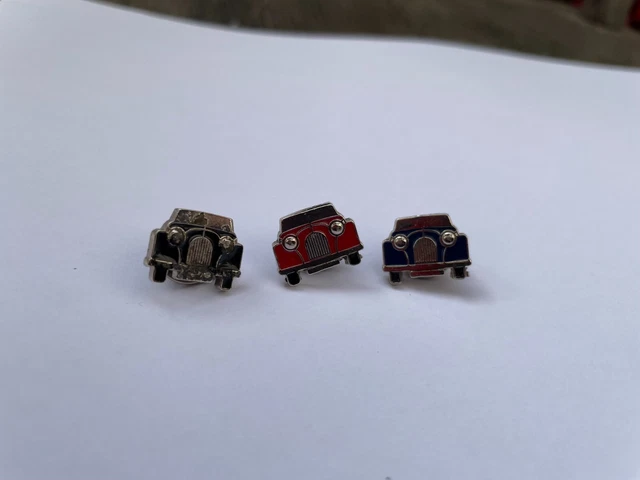 MORGAN PIN BADGES x3 MSCC 4/4 +4 +8 Roadster Red Blue Black £2.99 ...